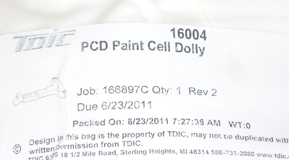 TDIC 16004 Protective Cover Paint Cell Dolly | eBay