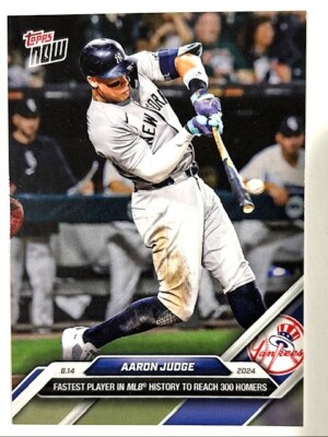 2024 Topps Now Aaron Judge Card #555 300th HR NY Yankees In Hand Free ...
