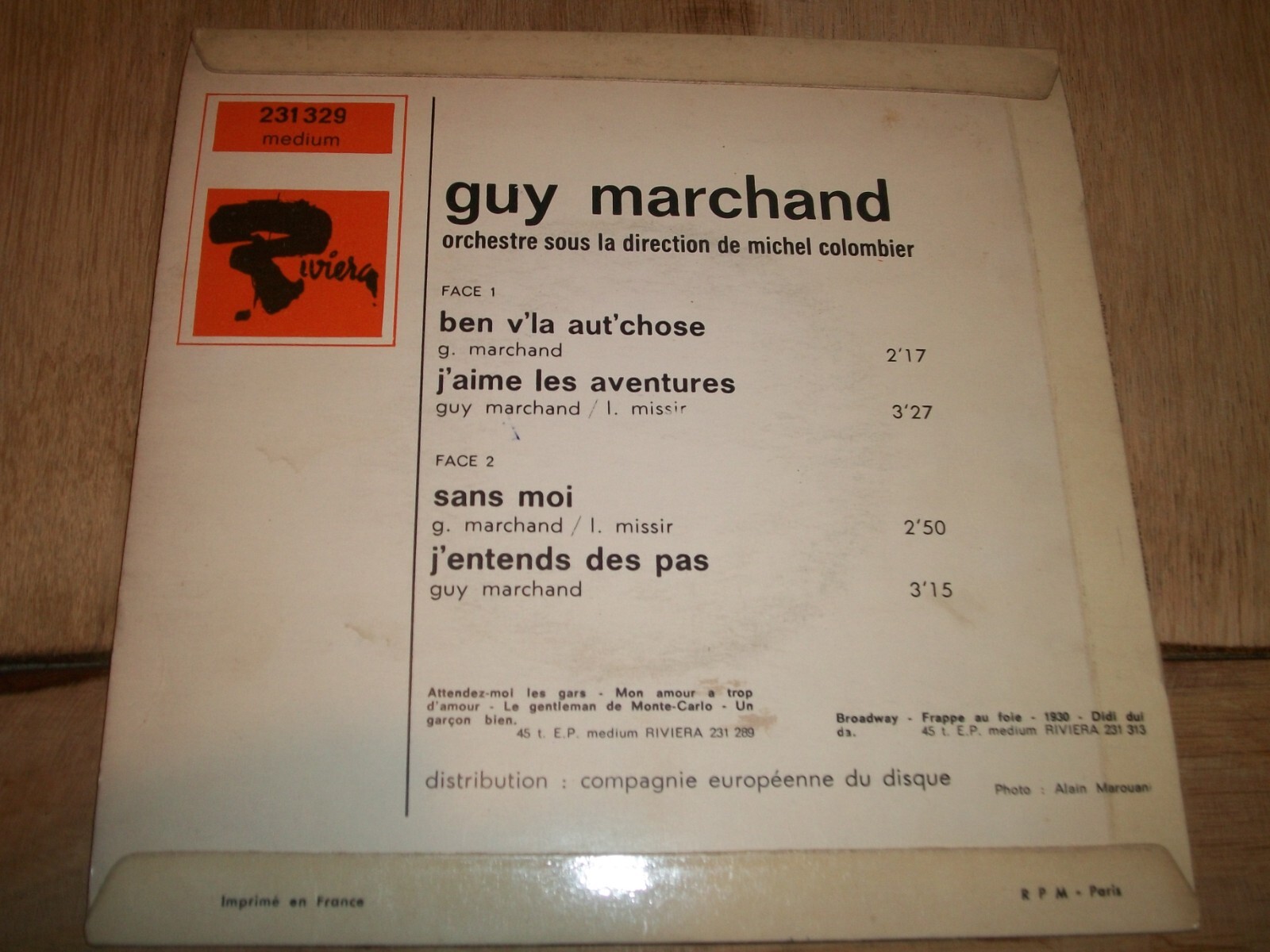 vinyle 45 tours, guy marchand, ben v'la aut'chose | eBay
