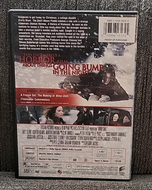 Wind Chill (DVD, 2007) Horror Emily Blunt 43396171725 | eBay