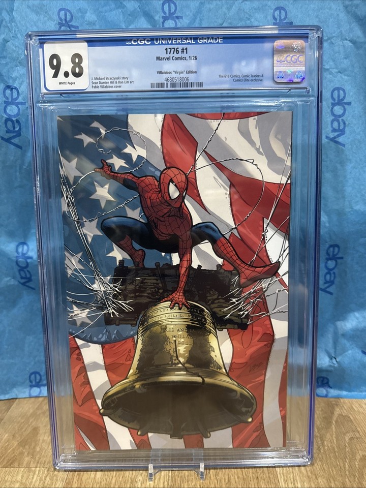 1776 #1 Cgc 9.8 Graded Comic PABLO LOBOS VILLALOBOS Virgin Spider-man ...