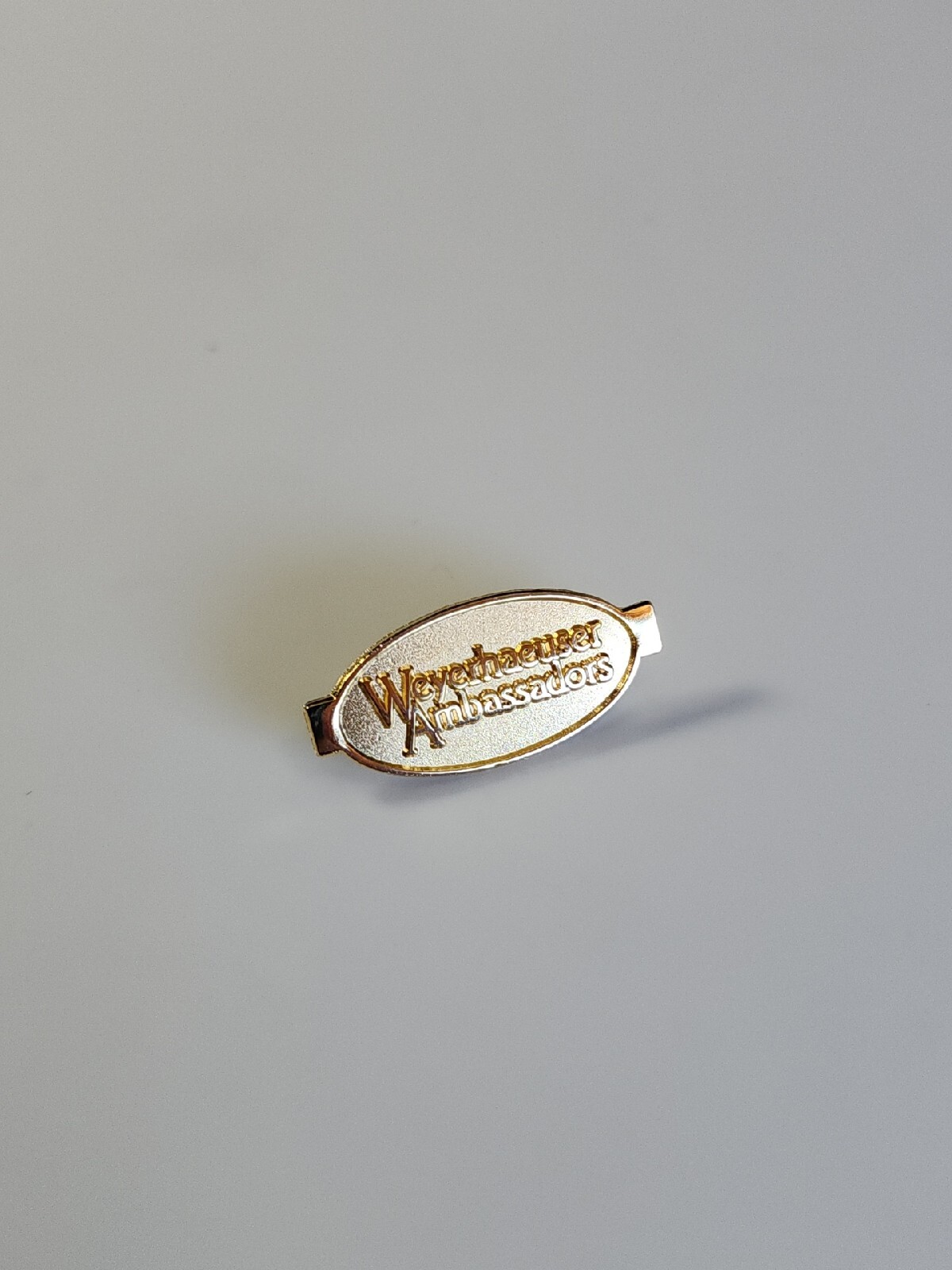 Weyerhaeuser Ambassadors Lapel Pin Gold Color Metal Lumber Sales | eBay