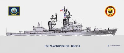 USS MacDonough DDG-39 Ship Print US Navy | eBay