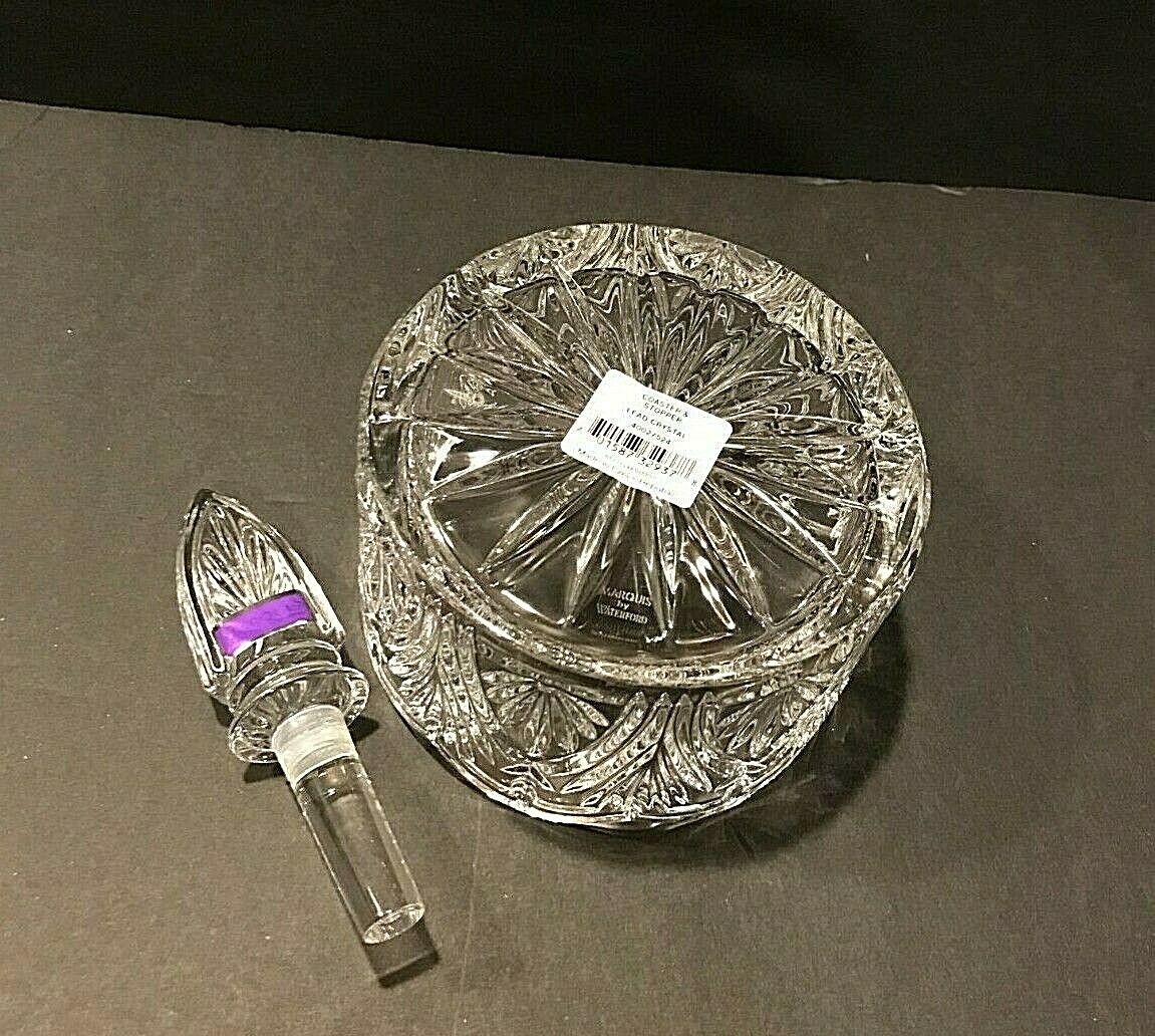 Marquis By Waterford Crystal Bottle Coaster & Stopper Set NEW Original ...