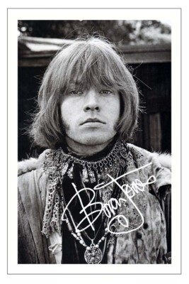 BRIAN JONES Signed Autograph PHOTO Gift Signature Print THE ROLLING ...
