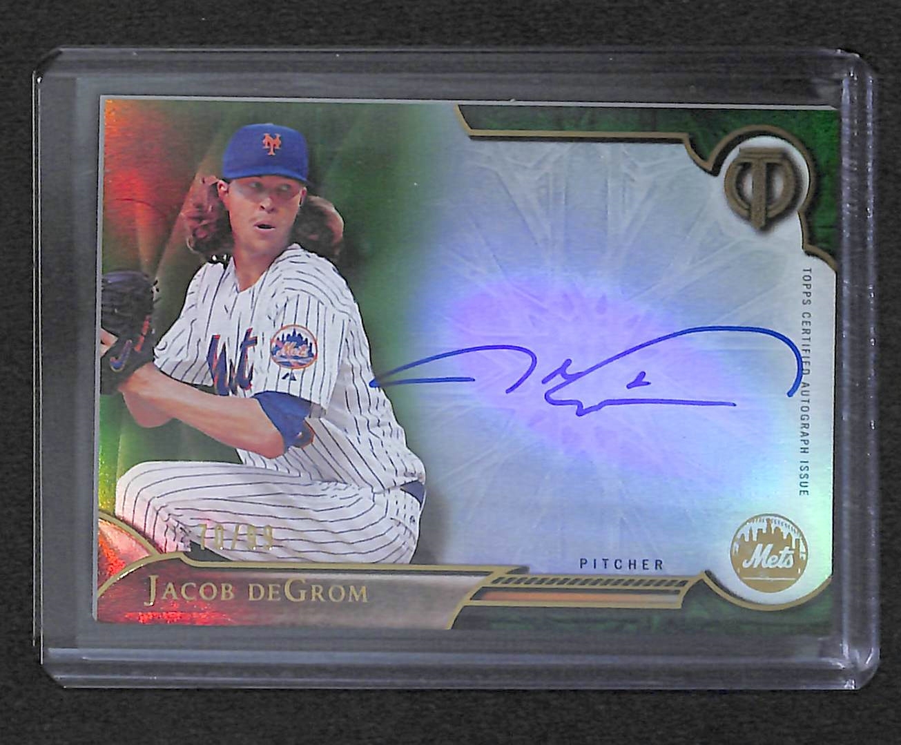 2016 Topps Tribute Green Autograph #TA-JD Jacob DeGrom No 70 of 99 | eBay