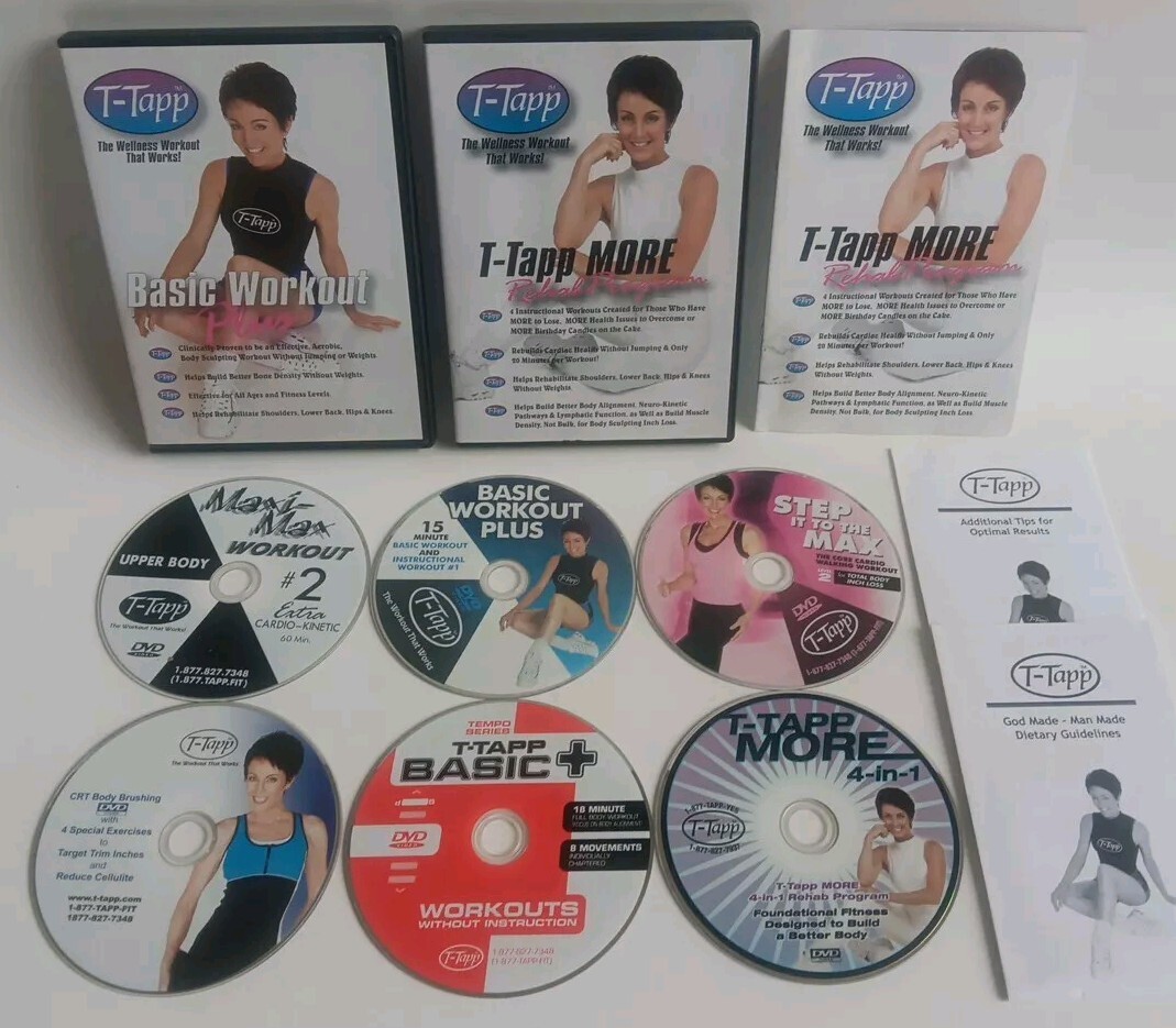 T-TAPP Wellness Workout Rehab Program - 6 DVD SET - STEP,CRT,BASIC PLUS ...