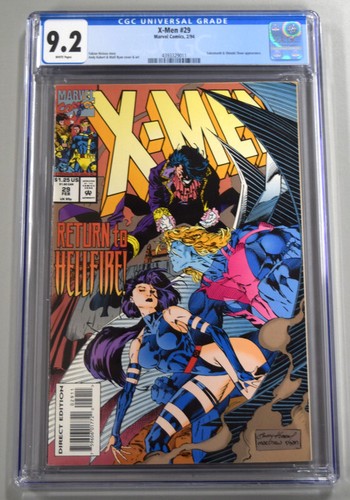 X-Men #29 Comic Book 1994 CGC 9.2 White Pages Sabretooth & Shinobi ...