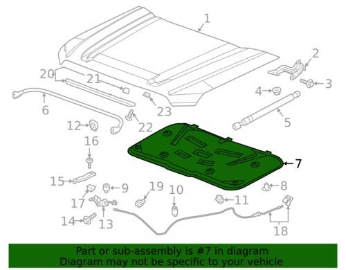 Genuine GM 2019-2023 GMC Sierra 1500 Ultimate Hood Insulator Assembly ...