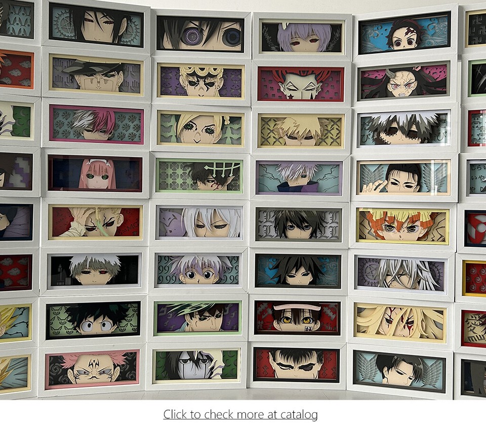 Death Note Light Yagami Color USB Anime Manga Decor Shadow Box Night ...