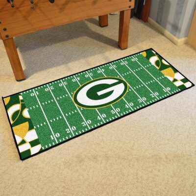 NFL - Green Bay Packers Football Field Runner Mat - 30in. x 72in. XFIT ...
