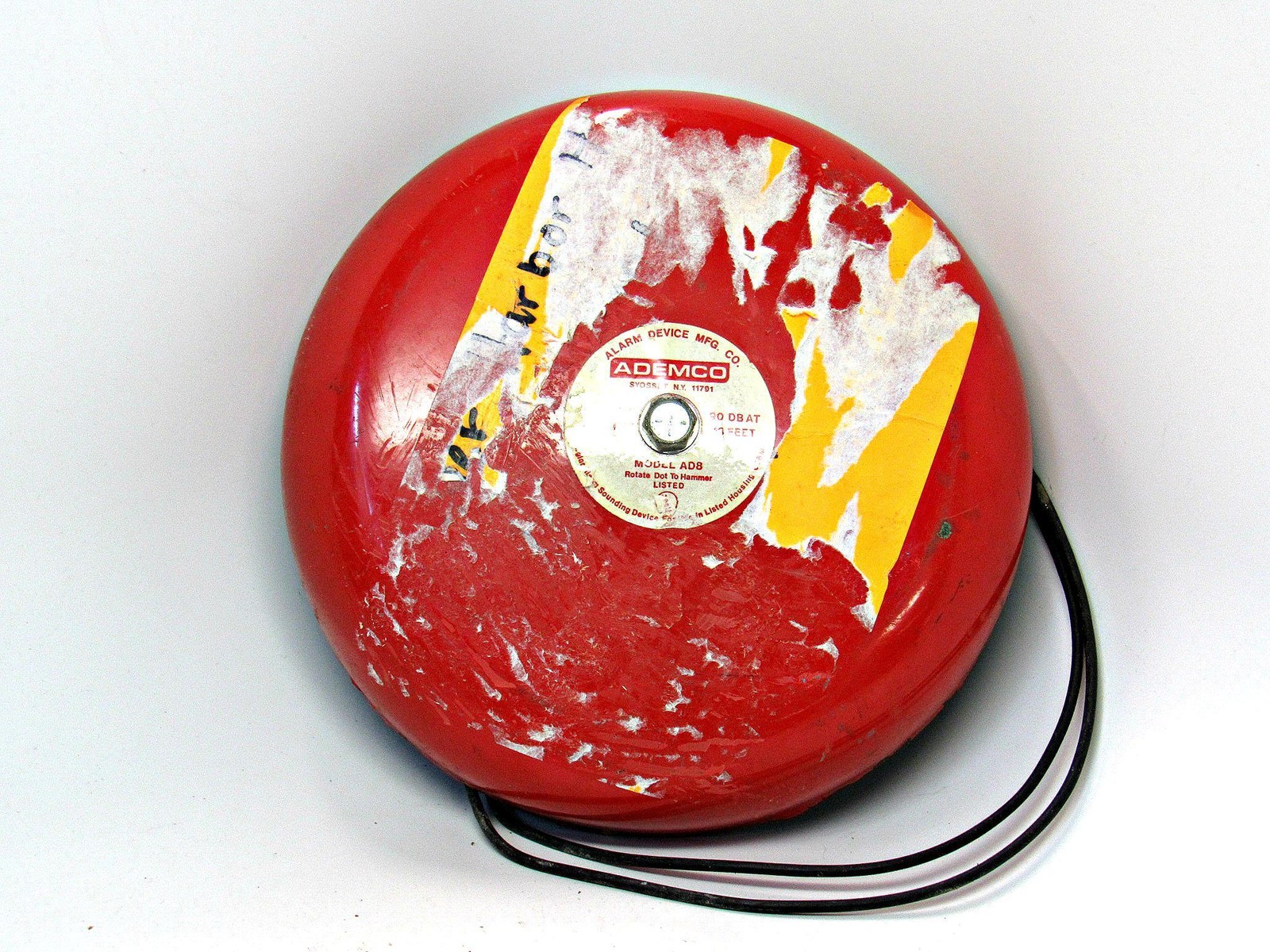 Vintage Ademco Model AD8 Fire Alarm Bell Device 6VDC 0.7 Amp 90 DB @ 10 ...