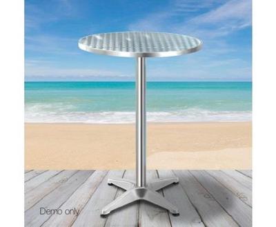 Aluminium Indoor Outdoor Bar Cafe Dining Portable Round Table Height ...
