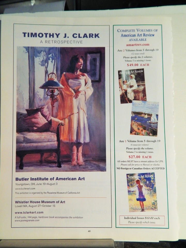 JOHN C TRAYNOR / TIMOTHY J CLARK ART PIECES VTG ORIG 2008 ADVERTISEMENT ...