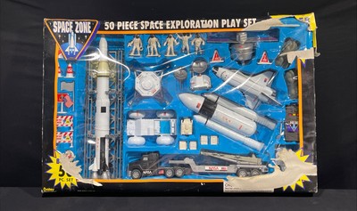 Vintage Space Zone 50pc Exploration Playset RC Shuttle Transport Toy ...