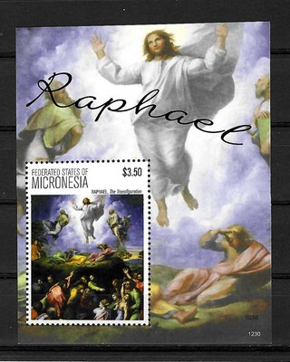 Micronesien: Raphael - Raffael, Transfiguration Block, postfrisch ...