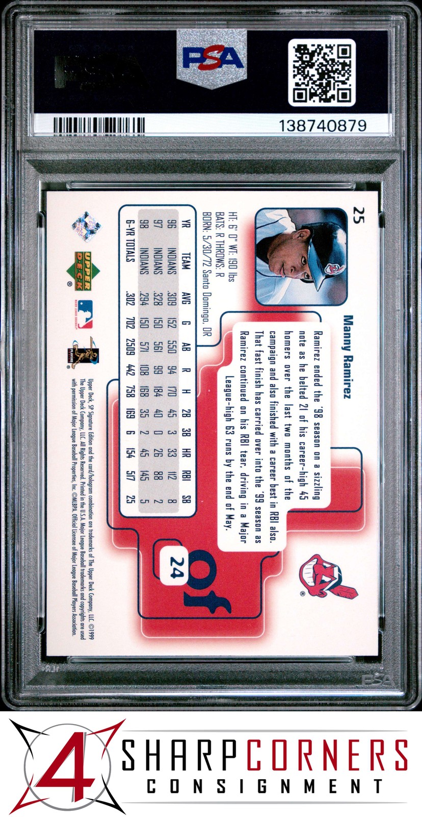 1999 SP SIGNATURE SP SIGNATURE #25 MANNY RAMIREZ POP 1 PSA 10 | eBay