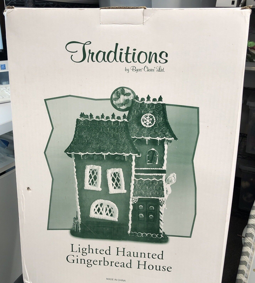 2008 Traditions by Byers' Choice Lighted Haunted Gingerbread Halloween ...
