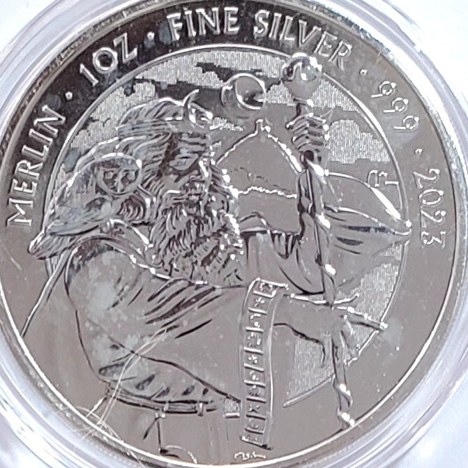 2023 1 oz .999 silver coin Myths and Legends Merlin the wizard 3rd in ...