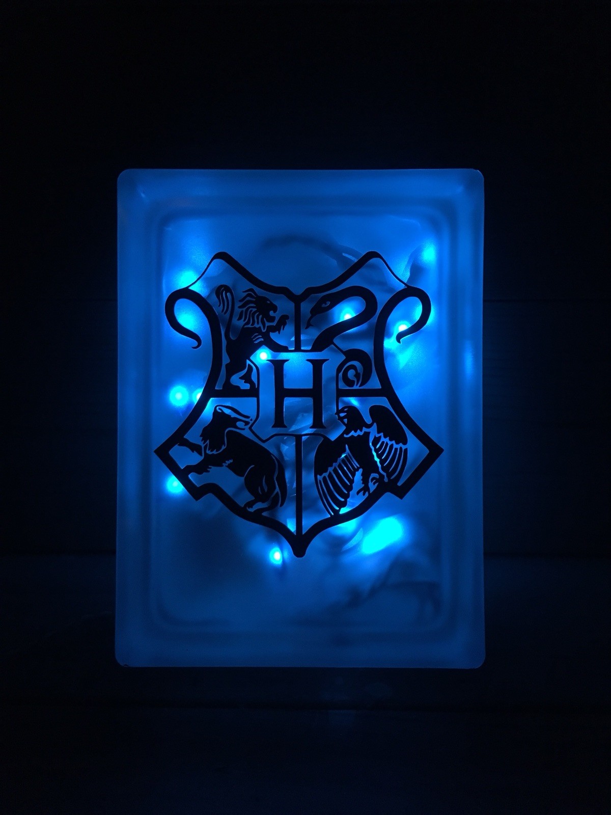 Harry Potter Ravenclaw crest Nightlight Night Light Lighted Glass Block ...