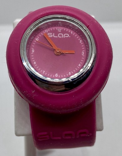 VTG NOS JUSTIN BIEBER SLAP Watch Fresh BATTERY Pink Easy-on Slap Band ...