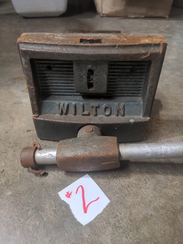 VINTAGE WILTON WOOD WORKING CARPENTER'S VISE 7" x 4" UNDER BENCH MOUNT ...