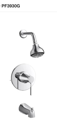 ProFlo Single Handle Tub & Shower Trim Kit -Chrome - Hopkins PF5830GCP ...