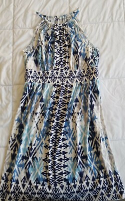 Blue and White Dress Size 4 | eBay