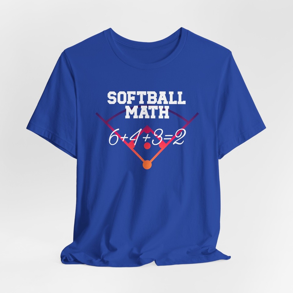 Softball Math 6+4+3=2 Double Play Graphic Tee for Softball Fans | eBay