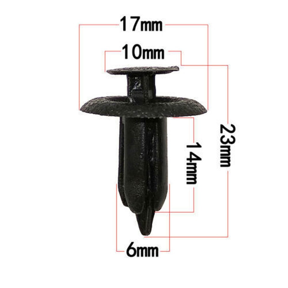 100pcs Bumper Clips FENDER TRIM Car Push Pin Rivet Fastener Retainer 9 ...