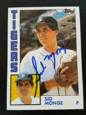SID MONGE 1984 AUTOGRAPHED TOPPS CARD # 80 T | eBay