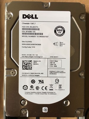 Dell W347K 0W347K ST3600057SS 600GB 15K 6G 3.5" SAS HDD HARD DRIVE ...