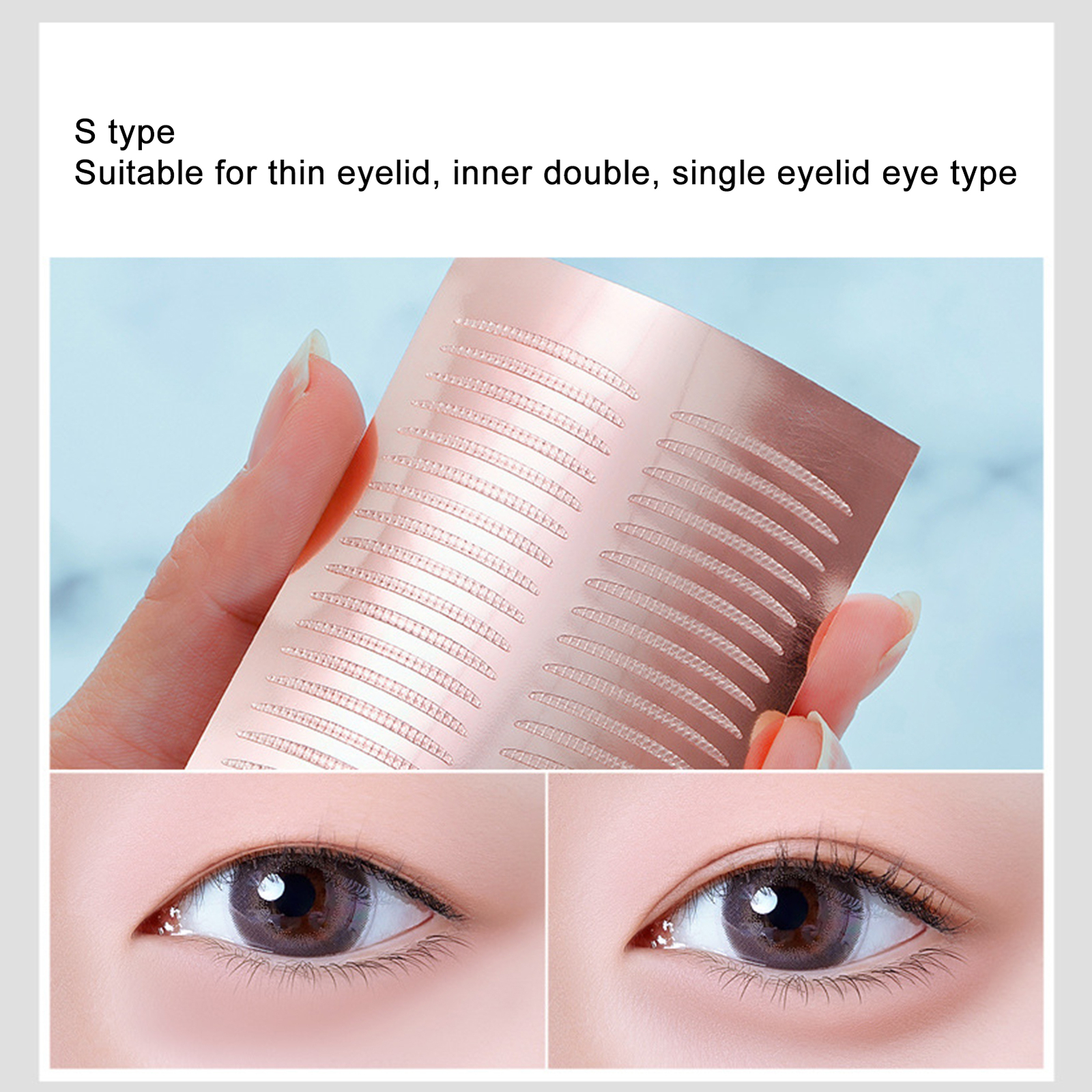 1 Set Eyelid Paste Good-adhesion Cosmetics Enlarge Eyes Double Eye ...