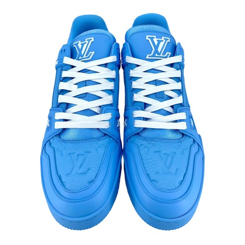 Louis Vuitton LV Trainer Low Embossed Monogram Light Blue | eBay