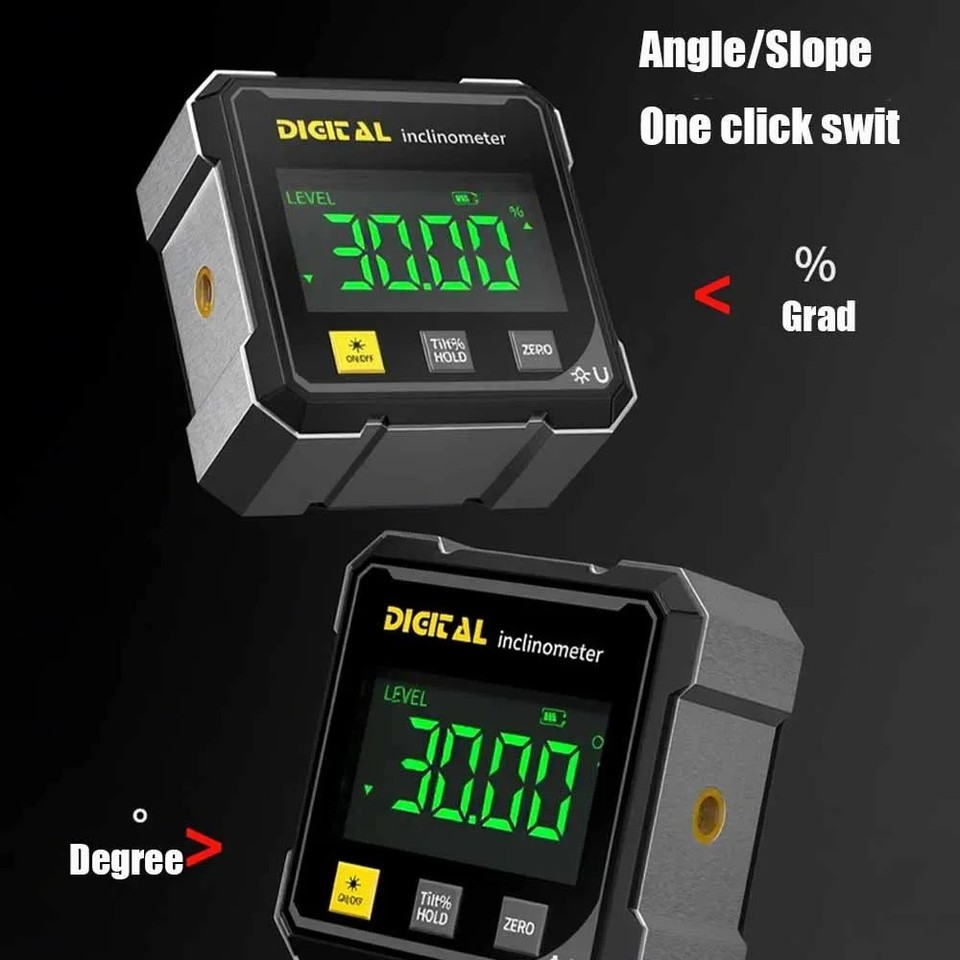 Magnetic Digital Angle Finder Gauge Electronic Laser Level Angle ...