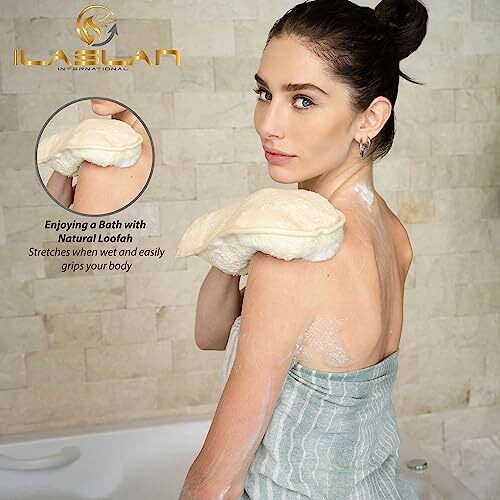 Loofah Exfoliating Body Scrubber Face Exfoliator Pad Loufa Glove Dual ...