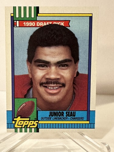 JUNIOR SEAU - NFL HOF - 1990 TOPPS - ROOKIE CARD # 381 - SAN DIEGO ...