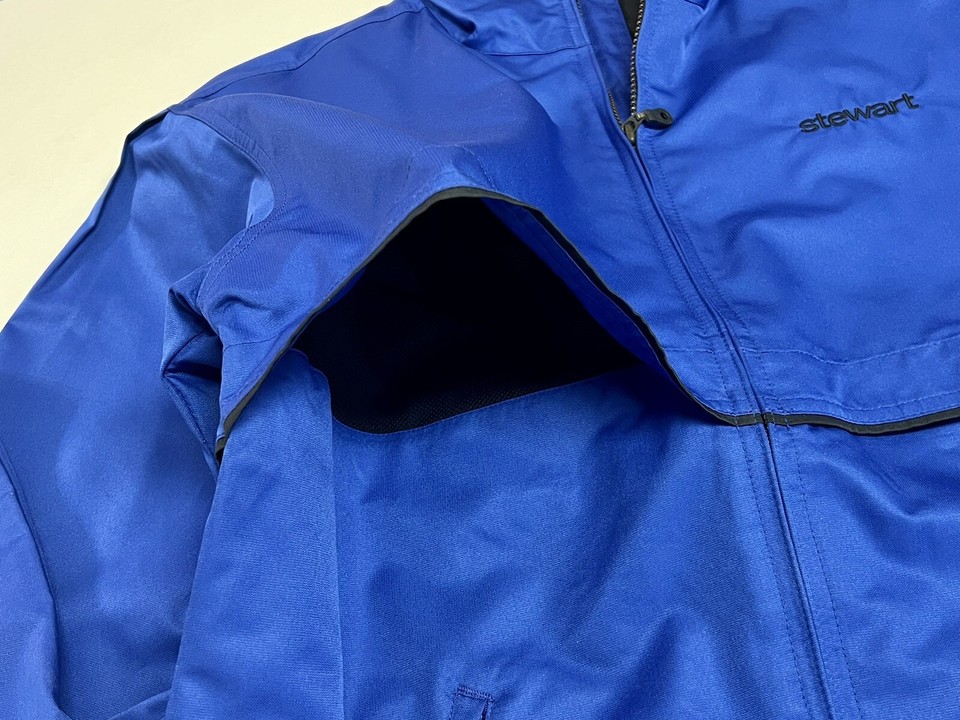 Cutter & Buck Zip Vented Windbreaker Jacket Coat Blue Black Size L/G ...