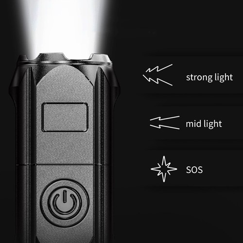 USB Rechargeable Focusing High Lumens Strong Light Outdoor Flashlight ...