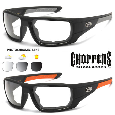 Transitional Motorcycle Sunglasses Photochromic Day Night Wind ...