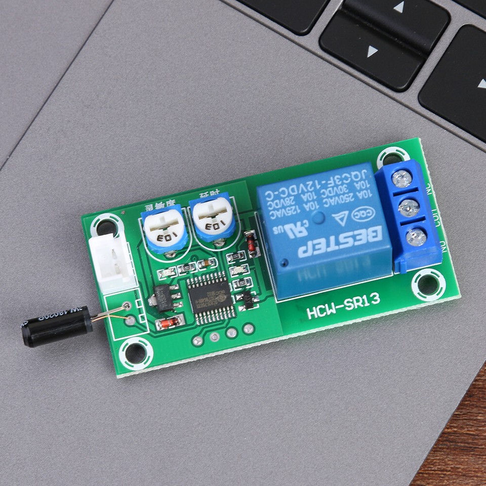DC 12V Vibration Sensor Trigger Board for DIY Alarm System Relay Switch ...