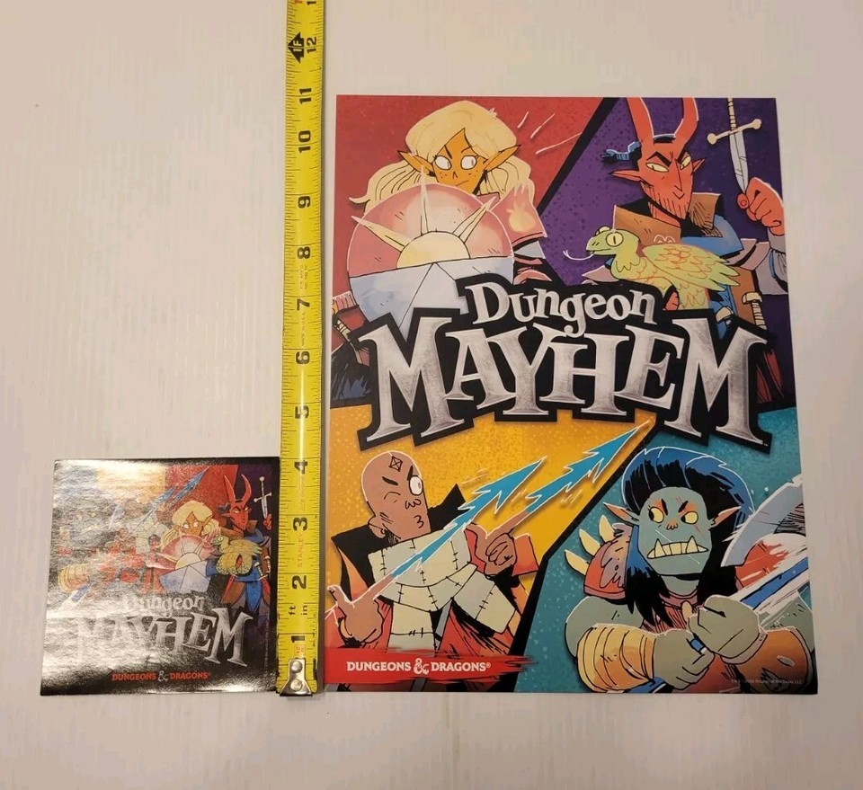 D&D Mayhem Card Game Promo Sticker and Poster Set Dungeons and Dragons ...