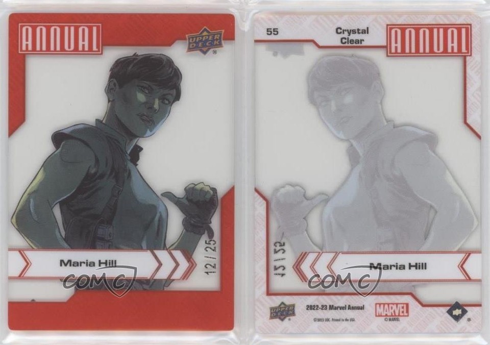 2022-23 Upper Deck Marvel Annual Crystal Clear 12/25 Maria Hill #55 4z8 ...