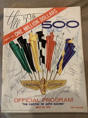 Vintage Original 4 Indy Winners, 2 Daytona, F1 13 Drivers 1975 Indy 500 ...