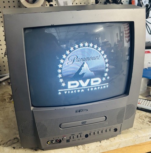 Emerson CRT TV 13" Retro Gaming Gray Television DVD Combo w Remote ...