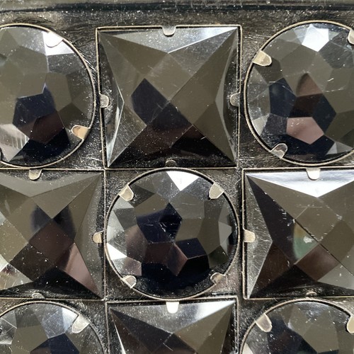 Vintage Steve Madden Beaded Studded Clutch Black Bling Evening Bag ...