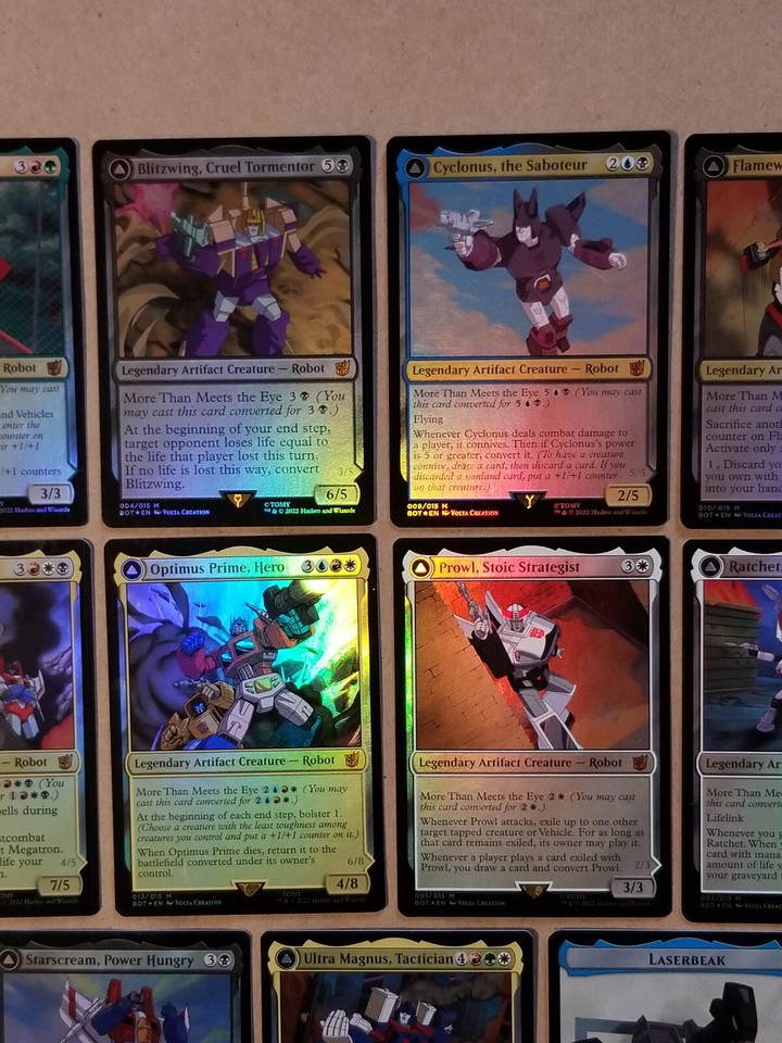 MTG BRO BOT Transformers 15 Card FOIL Set w/ Ravage & Laserbeak Token ...