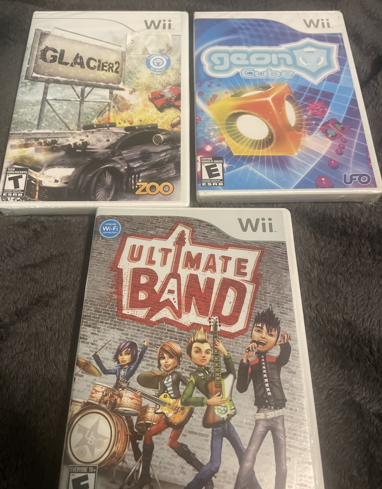 Lot Of 3 Nintendo Wii Games Glacier 2 & Geon Cube Sealed Ultimate Band ...