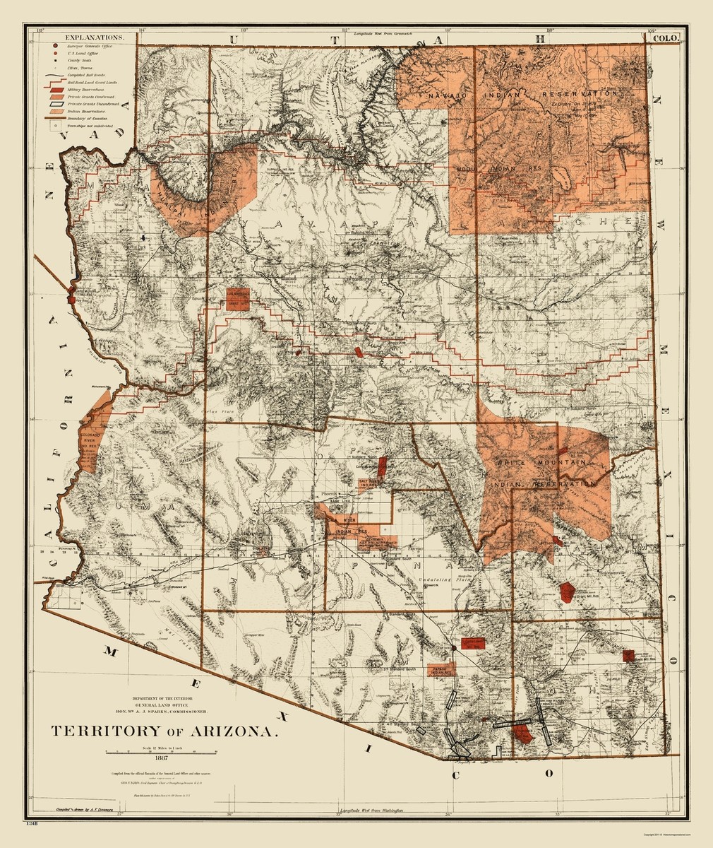 Arizona Land Map