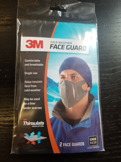 3M Face Guard Cold Weather Liner Thinsulate One Size Fits All Pkg of 2 ...